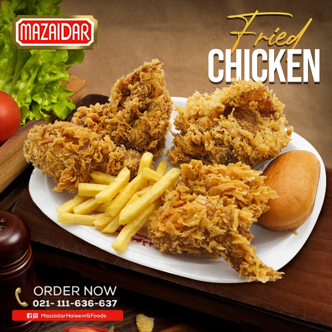Mazaidar Fried Chicken 4 Pcs | Mazaidar Haleem & Foods