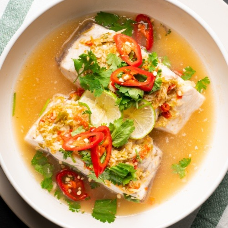 Steamed Fish Fillet with chilli Lime Sauce (Red Snapper) (New) | Ginsoy ...