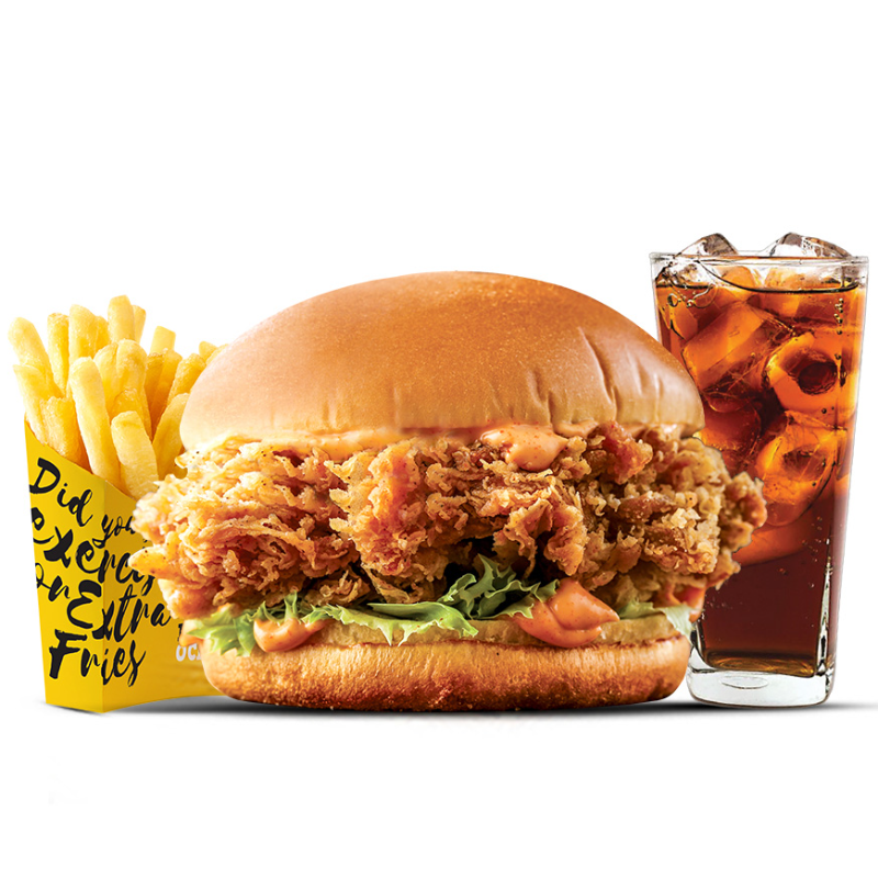 Order Crispy Chicken Burger Combo Online | Burger O' Clock
