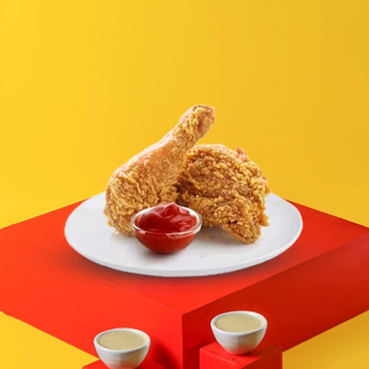 Chicken Broast With Bun & Fries | Kababjees Express