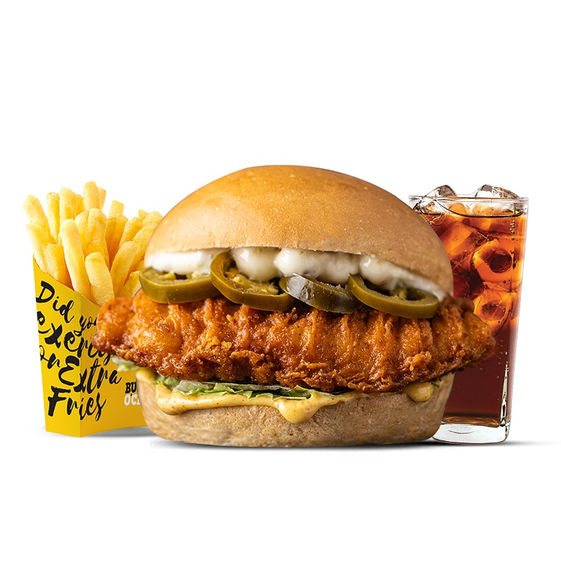 Order Crispy Breast Fillet Burger Combo Online | Burger O' Clock