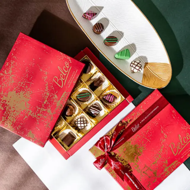 CRIMSON BOX OF 12 | Belco Chocolates