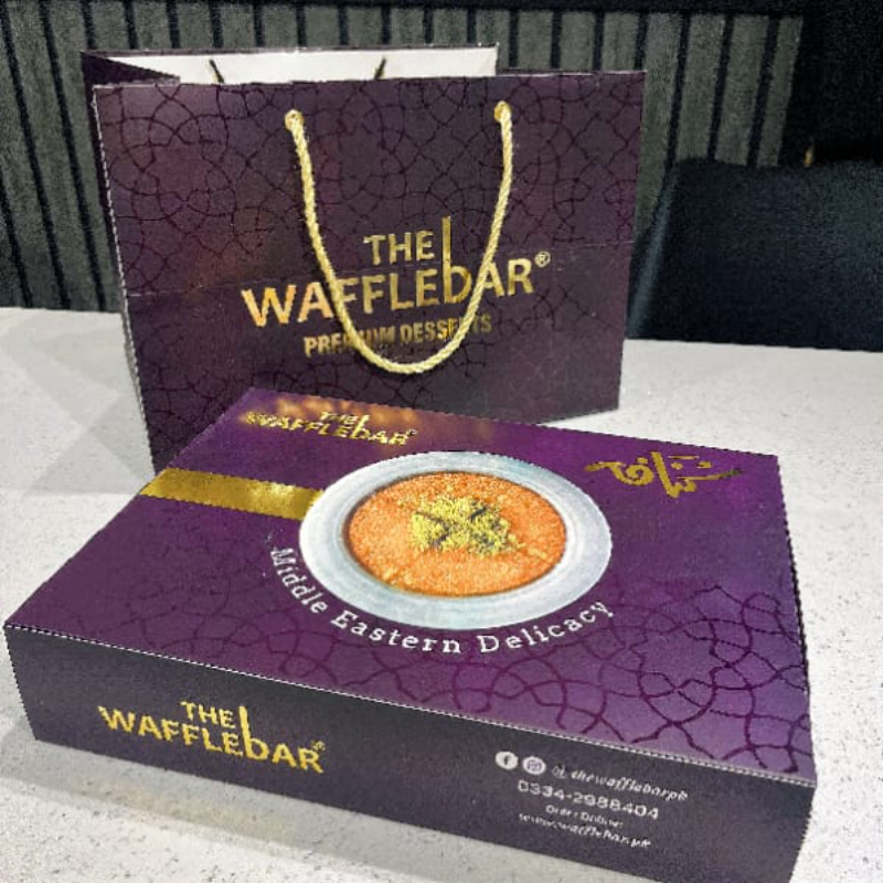 Kunafa with Cream with gift box | The Waffle Bar