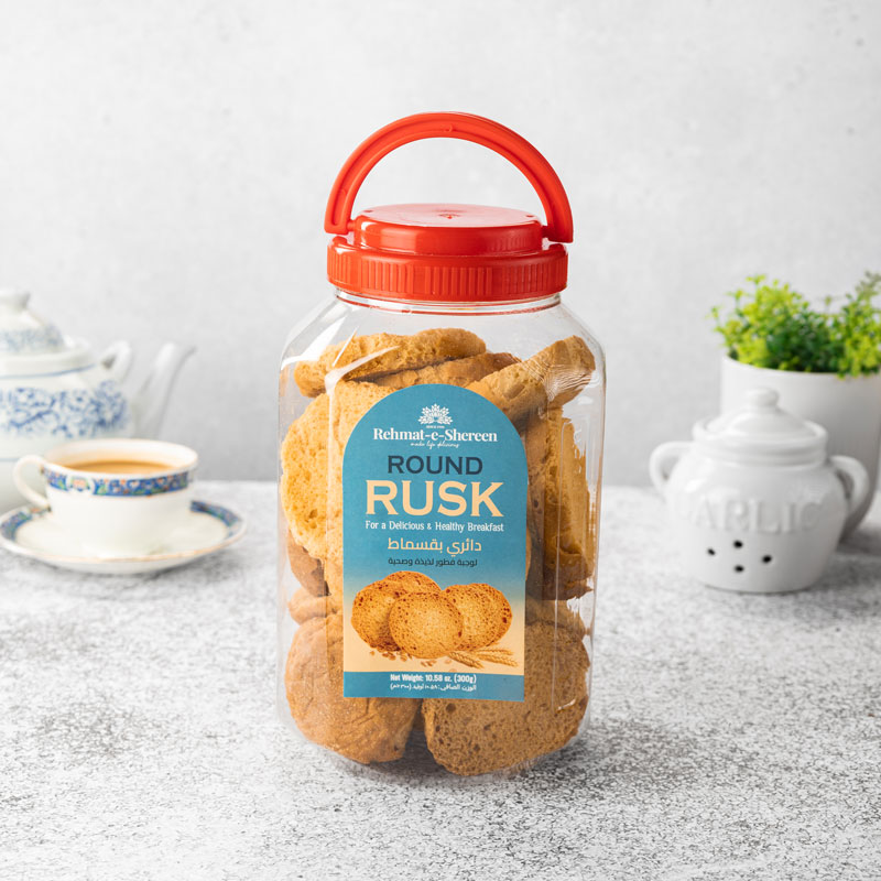 Order Round Rusk Jar 300gm Online | Rehmat-e-Shereen