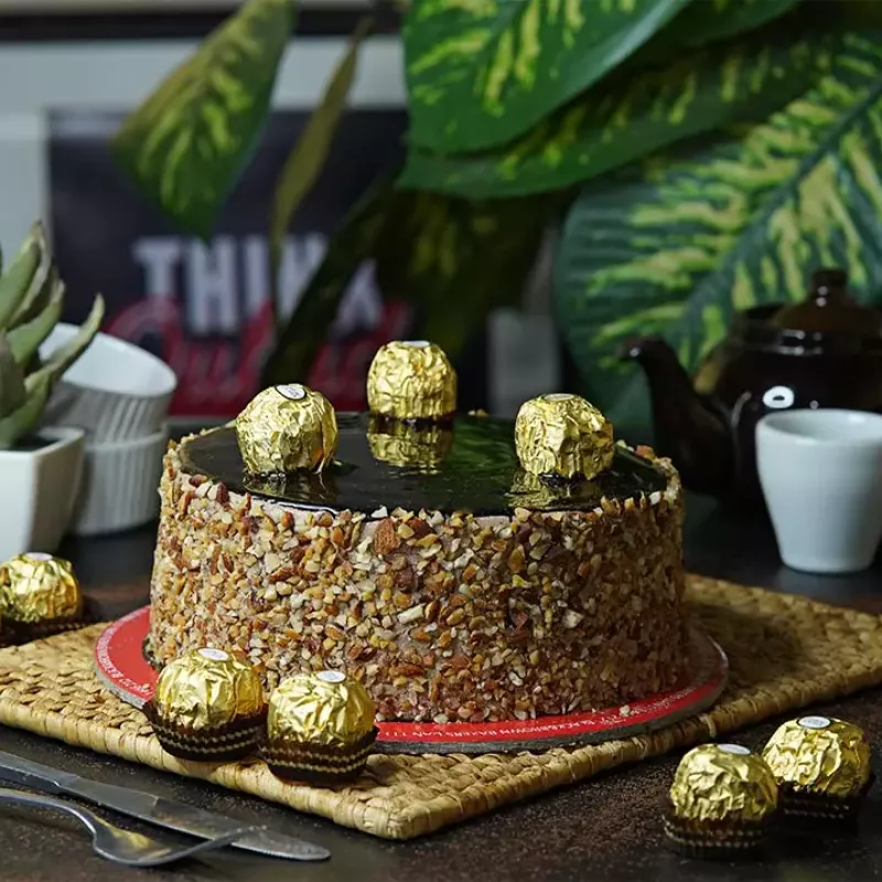 Ferrero Rocher Cake | Black and Brown