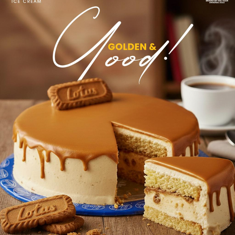 Lotus Ice Cream Cake – Smooth & Creamy Mehran Icecream