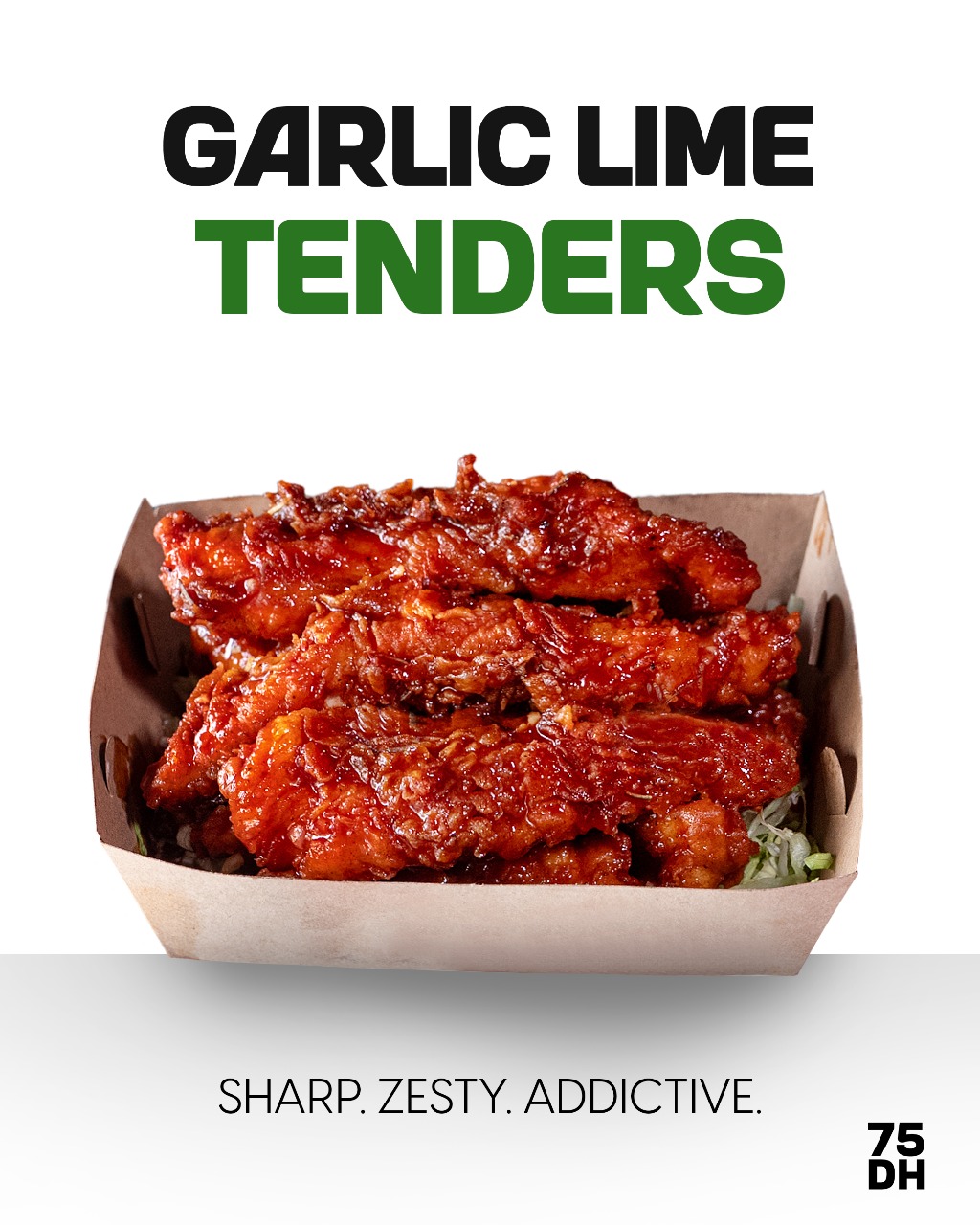 Garlic Lime Tenders | 75 Degrees Hot